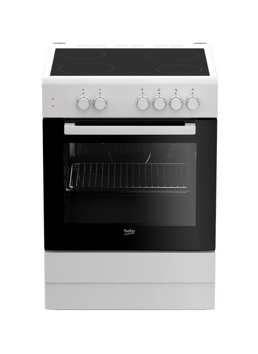 Шпорет BEKO FSS67000GW, 60cm, керамичка плотна, 71l рерна, бел