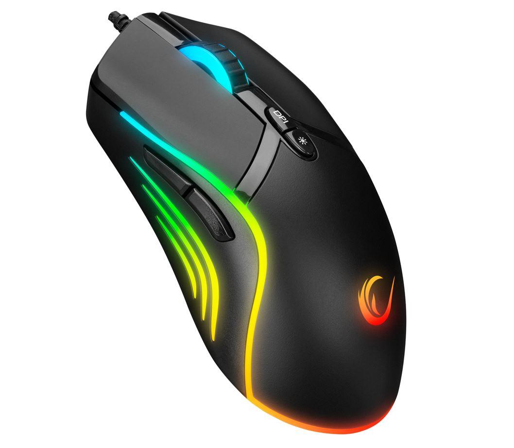 Gaming mouse RAMPAGE SMX-R54 VIBE RGB Backlit 6400dpi Black