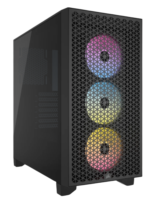 ATX Case Corsair 3000D RGB Airflow Tempered Glass w/3x AR120 RGB Case Fans